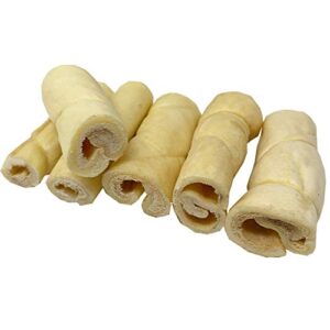 Amazing Dog Treats - Beef Cheek Rolls (4 Inch Regular - 8 Pcs) - Safe Rawhide Alternative Dog Chew - Great for Power Chewers - Long Lasting Dog Chew - Retriever Rolls for Dogs