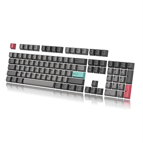 HK GAMING Custom Keycaps | Dye Sublimation PBT Keycap Set for Mechanical Keyboard | 139 Keys | Cherry Profile | ANSI US-Layout | Compatible with Cherry MX, Gateron, Kailh, Outemu | Stealth Dolch