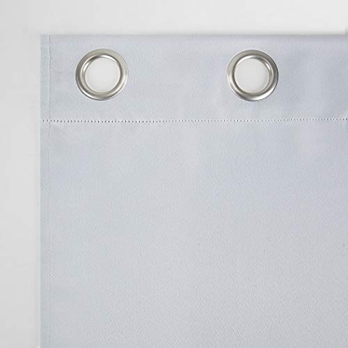 Sun Zero Easton Energy Saving Blackout Grommet Curtain Panel, 40" x 84", Dove White