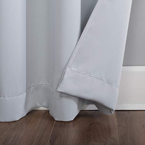 Sun Zero Easton Energy Saving Blackout Grommet Curtain Panel, 40" x 84", Dove White