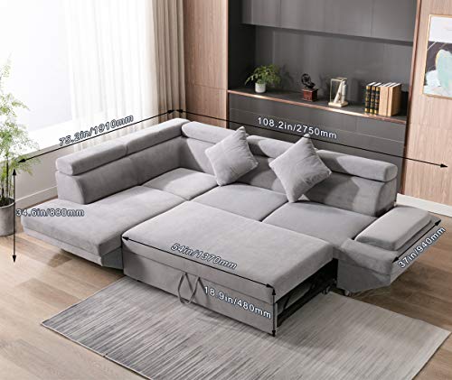 Sleeper Sofa Bed Futon Sofa Bed Sectional SofaSofas for Living Room Furniture Set Modern Sofa Set Corner Sofa Upholstered Contemporary Fabric