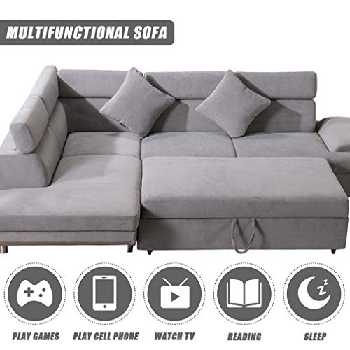 Sleeper Sofa Bed Futon Sofa Bed Sectional SofaSofas for Living Room Furniture Set Modern Sofa Set Corner Sofa Upholstered Contemporary Fabric