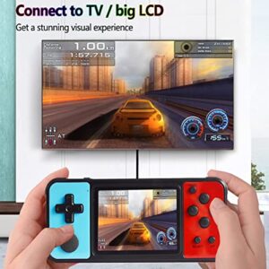 Great Boy Handheld Game Console for Kids Adults, Built-in 1015 Retro Video Games and Support TF Card Download Save Progress Rechargeable 3.0 Inches HD Screen Birthday Xmas Gift (Transparent Black)