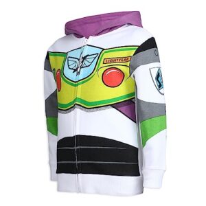 Disney Toy Story Boys’ Woody or Buzz Lightyear Zip Up Hoodie for Toddler and Little Kids – Yellow or White