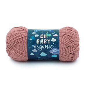 (1 skein) lion brand yarn oh baby yarn, rose