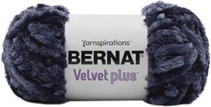 bernat yarn plus vel, indigo velvet