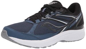 saucony men's core cohesion 14 road running shoe, blue/black, 8