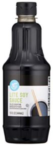 amazon brand - happy belly low sodium soy sauce, 15 fl oz (pack of 1)