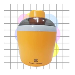 Ice Cream Maker Machine Self-Freezing System 1.5 Pint 90W Energy-saving Motor See-through Lid K45559CO2000 (Renewed) (Orange)