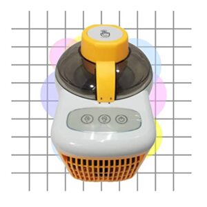 Ice Cream Maker Machine Self-Freezing System 1.5 Pint 90W Energy-saving Motor See-through Lid K45559CO2000 (Renewed) (Orange)