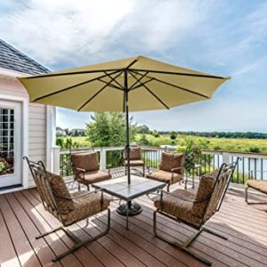 MASTERCANOPY Patio Umbrella for Outdoor Market Table -8 Ribs (7.5ft,Khaki)