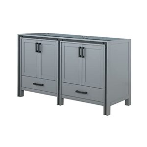 Lexora Ziva 60 in W x 22 in D Dark Grey Double Bath Vanity