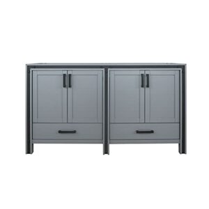 Lexora Ziva 60 in W x 22 in D Dark Grey Double Bath Vanity