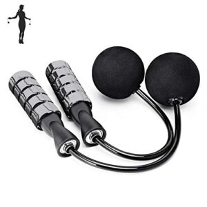 aplugtek jump rope, training ropeless skipping rope for fitness, adjustable weighted cordless jump rope for men women kids