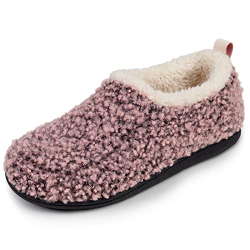 RockDove Women's Nomad Slipper with Memory Foam, Size 8-9 US Women, Pink Crepe