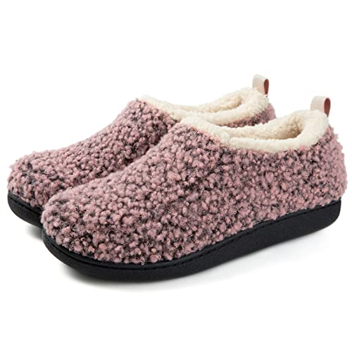 RockDove Women's Nomad Slipper with Memory Foam, Size 8-9 US Women, Pink Crepe