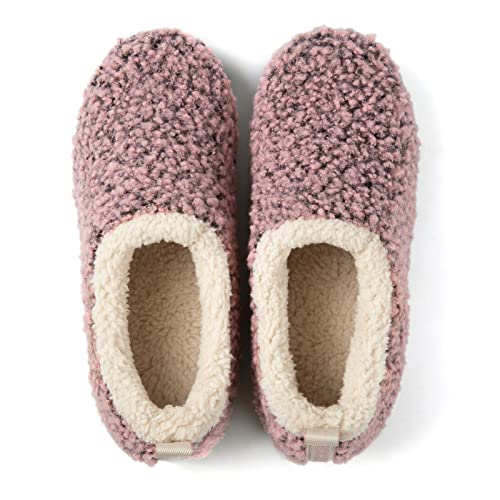 RockDove Women's Nomad Slipper with Memory Foam, Size 8-9 US Women, Pink Crepe