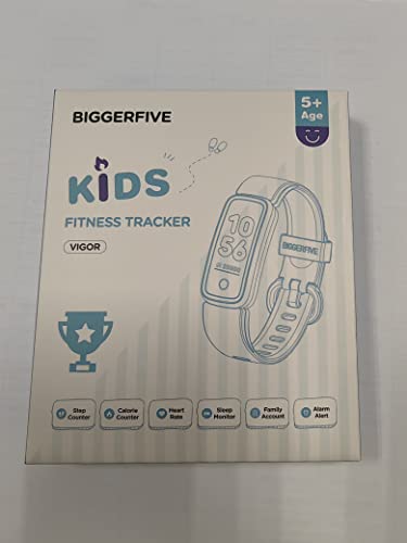 BIGGERFIVE Vigor Kids Fitness Tracker for Girls Boys Ages 5-15, Kids Watch with IP68 Waterproof, Pedometer, Kids Activity Tracker with Heart Rate Sleep Monitor, Calorie Step Counter Watch