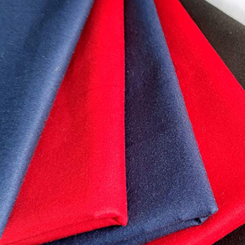 Quilting Fabric Misscrafts 8pcs Craft Fabric 18" x 22" 100% Cotton Bundle Squares Fat Quarters Multicolored for Patchwork DIY Sewing Scrapbooking Red Blue Black White