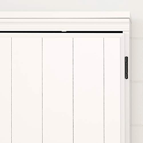 South Shore Farnel 2-Door Storage Cabinet-Pure White, Tall with 4