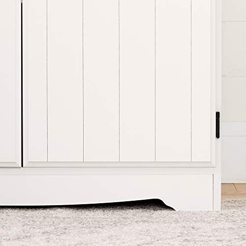 South Shore Farnel 2-Door Storage Cabinet-Pure White, Tall with 4