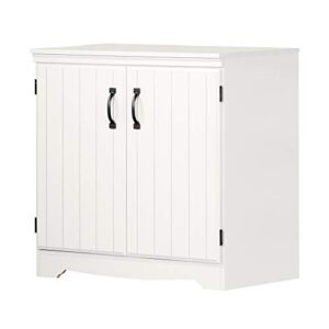 South Shore Farnel 2-Door Storage Cabinet-Pure White, Tall with 4