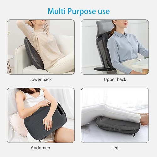 CooCoCo Shiatsu Back Massager with Heat, Portable Massage Chair Pad, Adjustable Kneading Back Massager for Pain Relief Deep Tissue, Chair Massager for Office Home