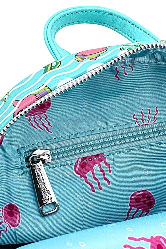 Loungefly Spongebob Squarepants and Patrick Jellyfishing Womens Double Strap Shoulder Bag Purse