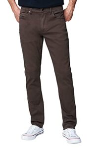 [blanknyc] mens slim fit flat front tapered jean with basic 5-pocket detail casual pants, turkish coffe, 32 us