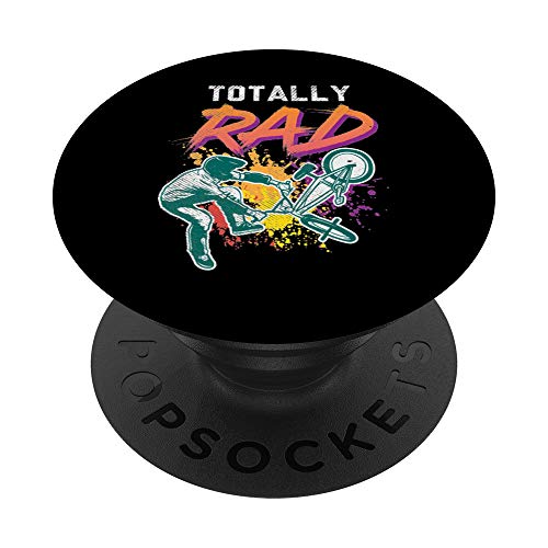 Totally Rad 80s Bmx Bike Vintage Racing Biking Cycling Gift PopSockets Grip and Stand for Phones and Tablets