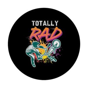 Totally Rad 80s Bmx Bike Vintage Racing Biking Cycling Gift PopSockets Grip and Stand for Phones and Tablets