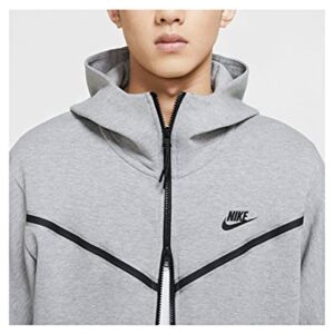 Nike Men's Sportswear Tech Fleece Full-Zip Hoodie, Dark Grey Heather/Black, X-Large