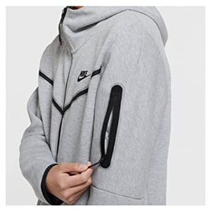 Nike Men's Sportswear Tech Fleece Full-Zip Hoodie, Dark Grey Heather/Black, X-Large