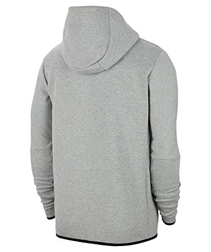 Nike Men's Sportswear Tech Fleece Full-Zip Hoodie, Dark Grey Heather/Black, X-Large