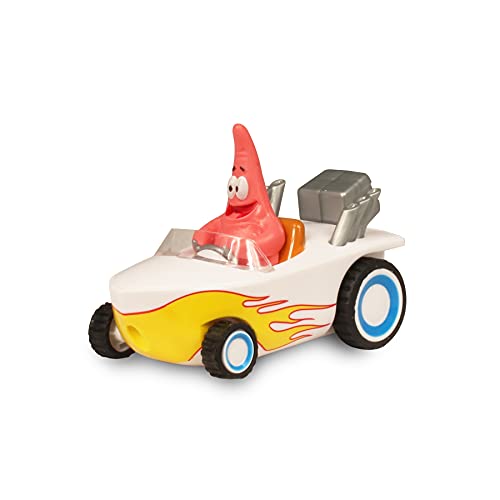 NKOK Spongebob Squarepants Pull Back Patrick Hot Rod Boat, Pull Back and Watch Patrick Zoom, No Batteries, No Controls, No Hassle, Fun–Fast–Portable, Great Gift, Officially Nickoledeon Licensed