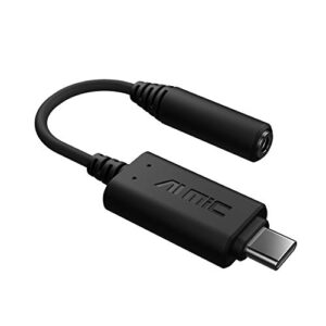 asus ai noise-canceling mic adapter | built-in artificial intelligence isolates background noise, enhance voice clarity | improve quality of conference calls, music | supports usb-c & usb 2.0-3.5 mm