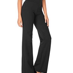 Tapata Women's 32'' High Waist Stretchy Bootcut Dress Pants Tall, Petite, Regular for Office Business Casual Black,S