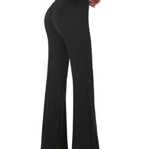 Tapata Women's 32'' High Waist Stretchy Bootcut Dress Pants Tall, Petite, Regular for Office Business Casual Black,S