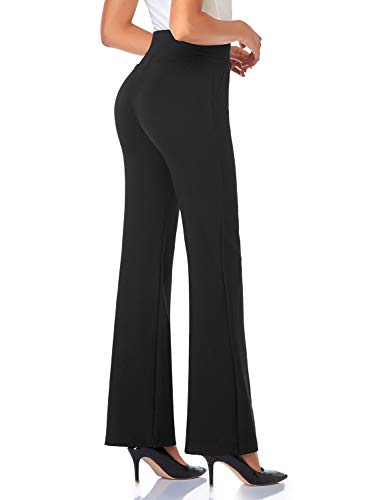 Tapata Women's 32'' High Waist Stretchy Bootcut Dress Pants Tall, Petite, Regular for Office Business Casual Black,S