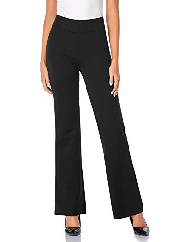 Tapata Women's 32'' High Waist Stretchy Bootcut Dress Pants Tall, Petite, Regular for Office Business Casual Black,S