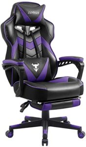 zeanus purple gaming chair reclining computer chair with footrest high back gamer chair with massage ergonomic gaming chair racing style chair for heavy people big and tall gaming chairs for adults