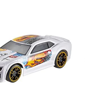 Hot Wheels RC White Zl1 Camaro, Full-Function Remote-Control Toy Car, High-Performance Engine, 2.4 Ghz with Range of 65Ft