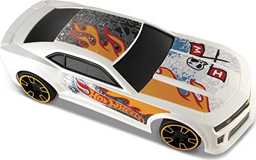 Hot Wheels RC White Zl1 Camaro, Full-Function Remote-Control Toy Car, High-Performance Engine, 2.4 Ghz with Range of 65Ft