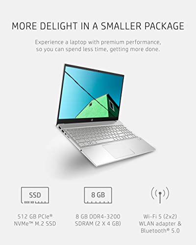 HP Pavilion 15 Laptop, AMD Ryzen 5 4500U Processor, 8 GB RAM, 512 GB SSD Storage, 15.6-inch HD Touchscreen, Windows 10 Home, Micro-Edge Display, Backlit Keyboard (15-eh0010nr, 2020)