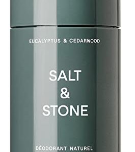 SALT & STONE Natural Deodorant - Eucalyptus & Cedarwood | Extra Strength Natural Deodorant for Women & Men | Aluminum Free with Seaweed Extracts, Shea Butter & Probiotics | Free From Parabens, Sulfates & Phthalates (2.6 oz)