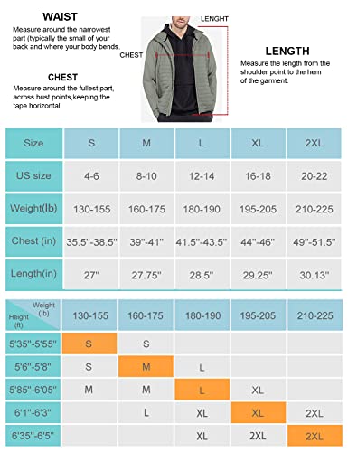 BALEAF Men's Running Jacket Lightweight Thumble Hole Warm Up Puffer Jacket Hybrid Thermal Coat Insulated Hiking Golf Olive M