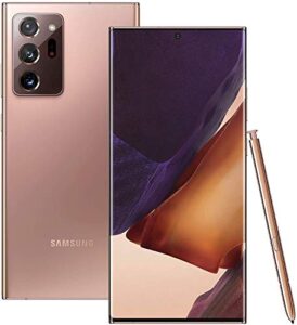 samsung galaxy note20 ultra (n986b-ds), 5g, international version (no us warranty), 256gb 12gb ram, mystic bronze - gsm unlocked