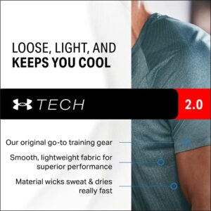 Under Armour Men's Tech 2.0 V-Neck Short-Sleeve T-Shirt , Academy Blue (408)/Steel , 4X-Large Tall