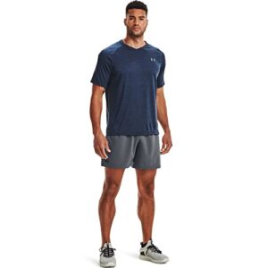 Under Armour Men's Tech 2.0 V-Neck Short-Sleeve T-Shirt , Academy Blue (408)/Steel , 4X-Large Tall