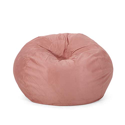 Christopher Knight Home Harrison Modern 5 Foot Microfiber Bean Bag Cover Only, Rose Petal Pink